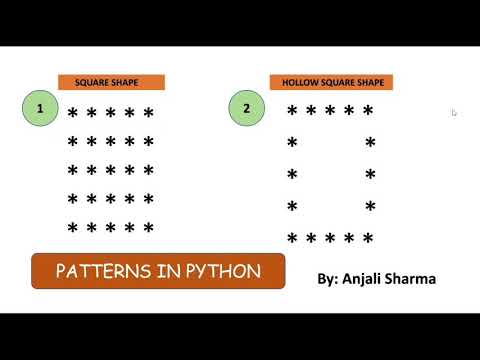 Square Pattern | Hollow Square Pattern | Patterns in Python | Python Lectures |