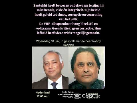 Interview Radio Awaaz met de heer Robby Roeplall op woensdag 18 juni 2025