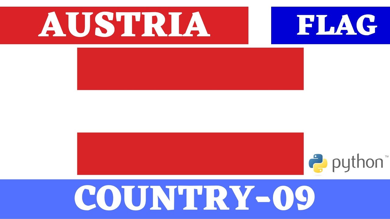 Austria Flag using python | #austria