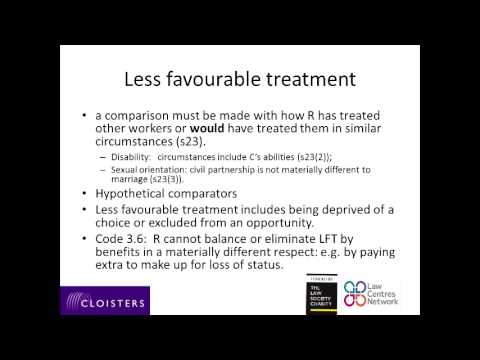 Discrimination and Unlawful Acts: Direct Discrimination 1