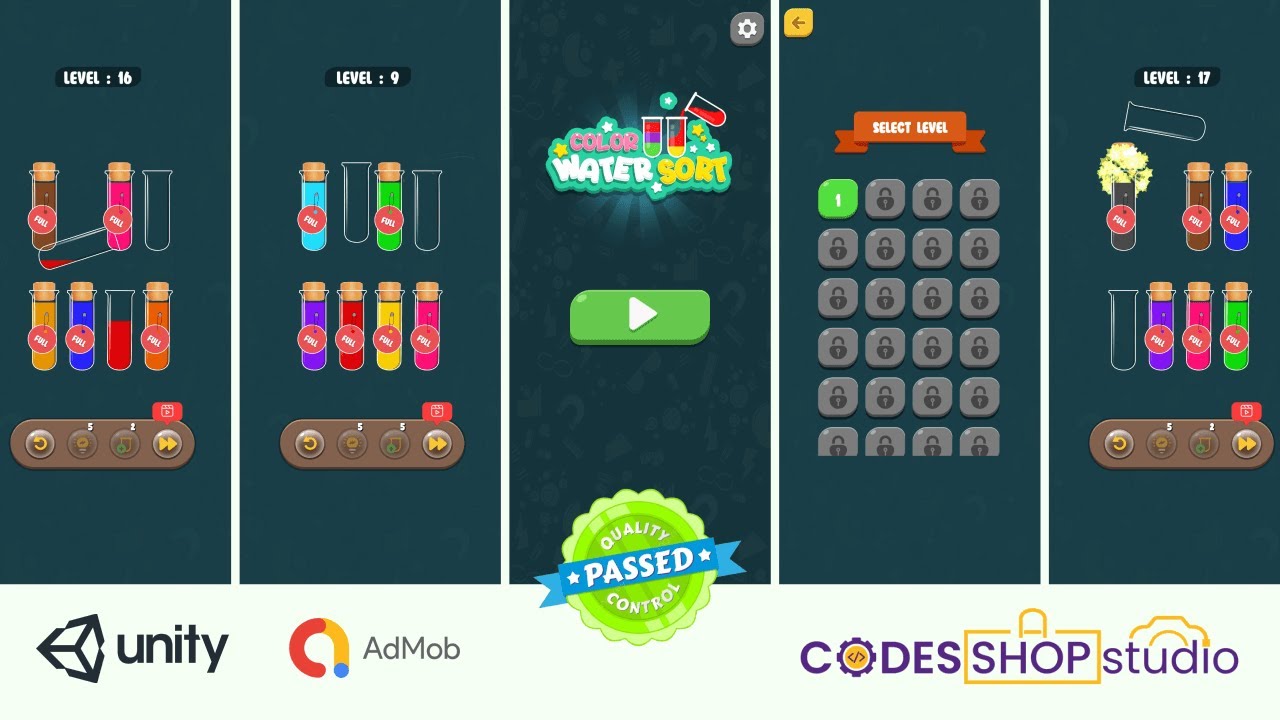 Water Sort Puzzle Unity Source Code