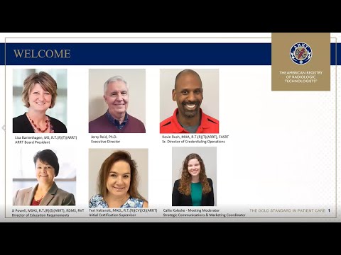 ARRT Webinar for Radiography Program Directors - May 8, 2020