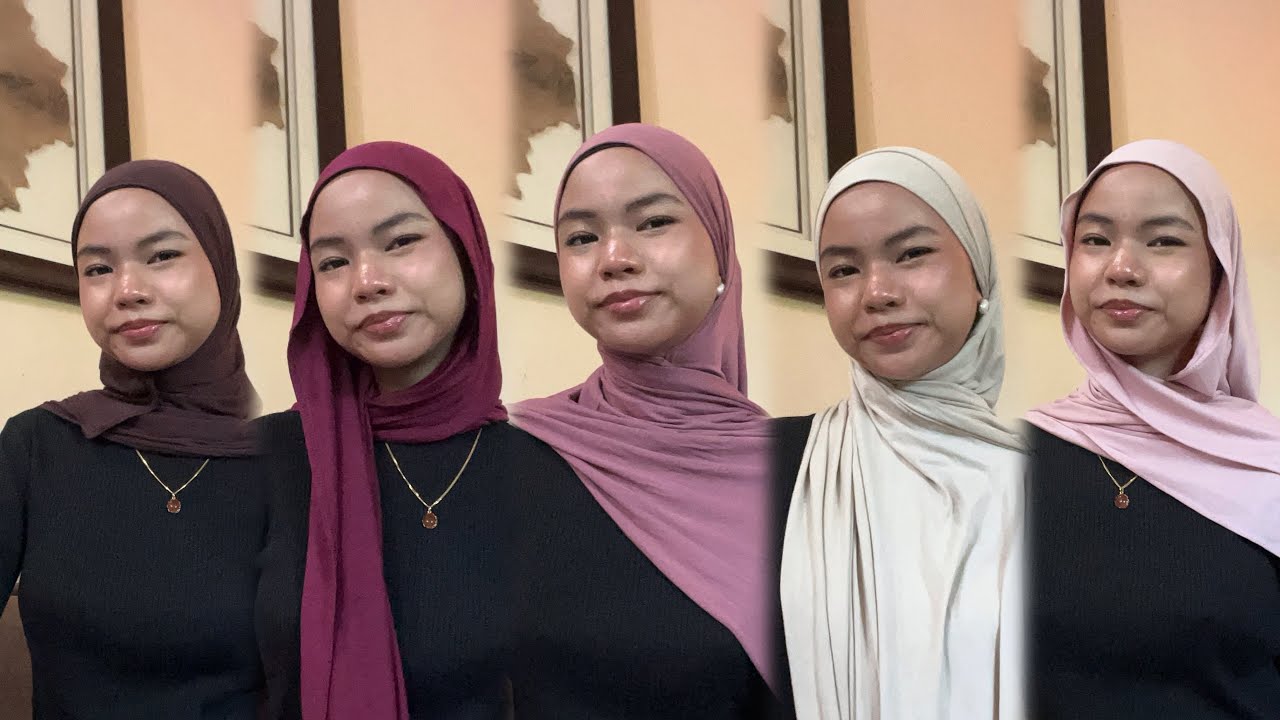 5 easy jersey hijab styles tutorial | azraadeen
