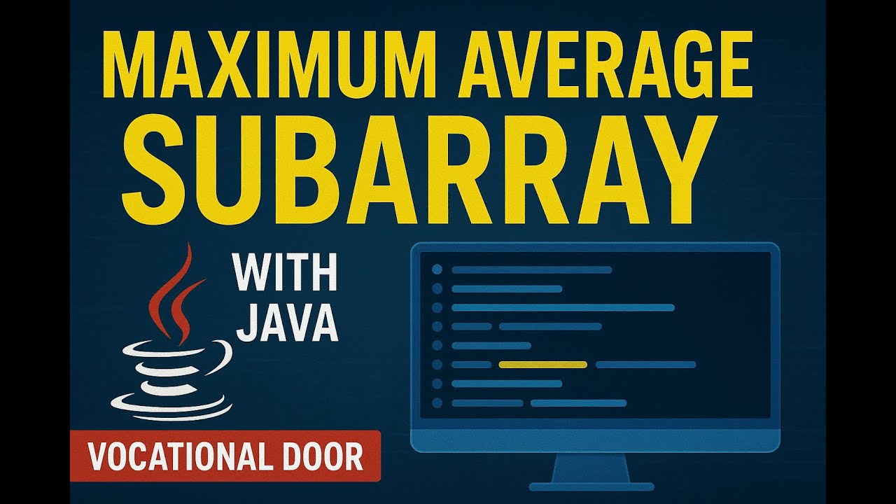 Maximum Average Subarray (LeetCode 643) in Java | Fastest Sliding Window Approach