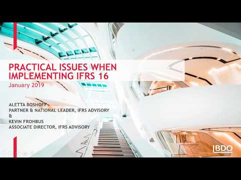 Practical Issues when Implementing IFRS 16 webinar