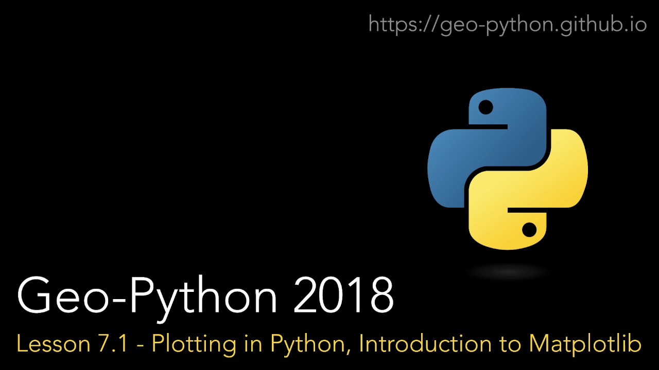 Geo-Python Lesson 7.1 - Plotting in Python, Introduction to Matplotlib
