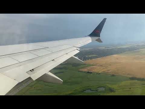 Taking off from Edmonton International Airport in August 2022