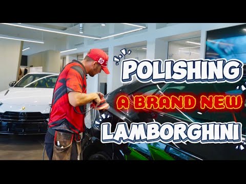 Polishing a BRAND NEW Lamborghini!