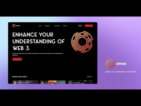 DeFiSage - WEB 3 E-learning platform