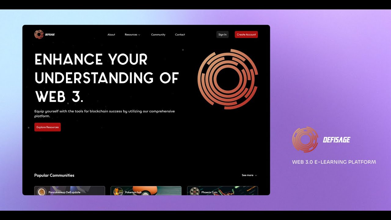 DeFiSage - WEB 3 E-learning platform