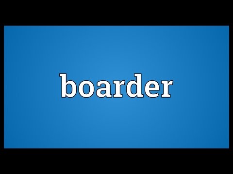 Boarder Meaning