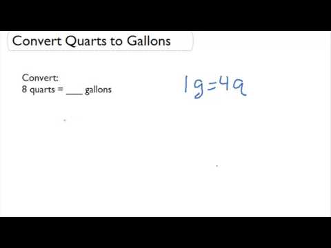 Convert Quarts to Gallons