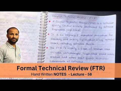 Formal Technical Review (FTR) - Software Engineering | Lecture 58