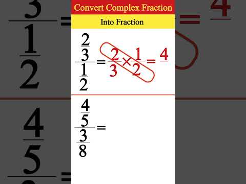 ???????? Convert Complex Fraction into Fraction #shorts #maths #complex #fraction #fractions #mathstricks