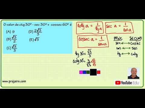 cotg30 - sec30 + cossec60