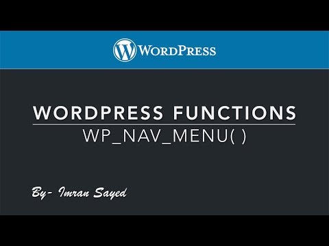 Learn WordPress Functions wp nav menu function wp nav menu Part 2 - Mind Luster