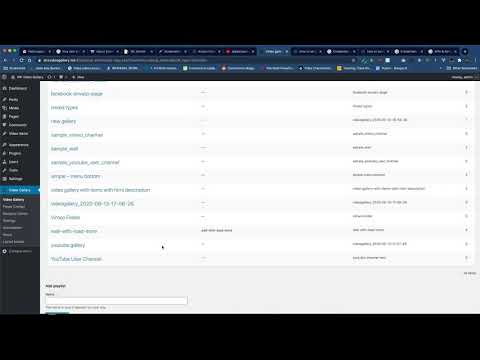Video gallery wordpress - setup youtube api key + setup user channel gallery