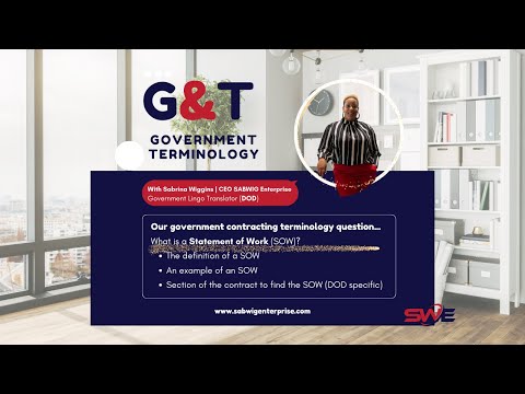 Government Terminology Series - Statement of Work (SOW)
