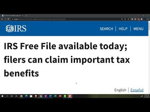 IRS Free File available today; filers can claim important tax benefits 01.14.22