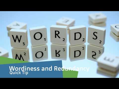 Quick Tip 2: Wordiness and Redundancy