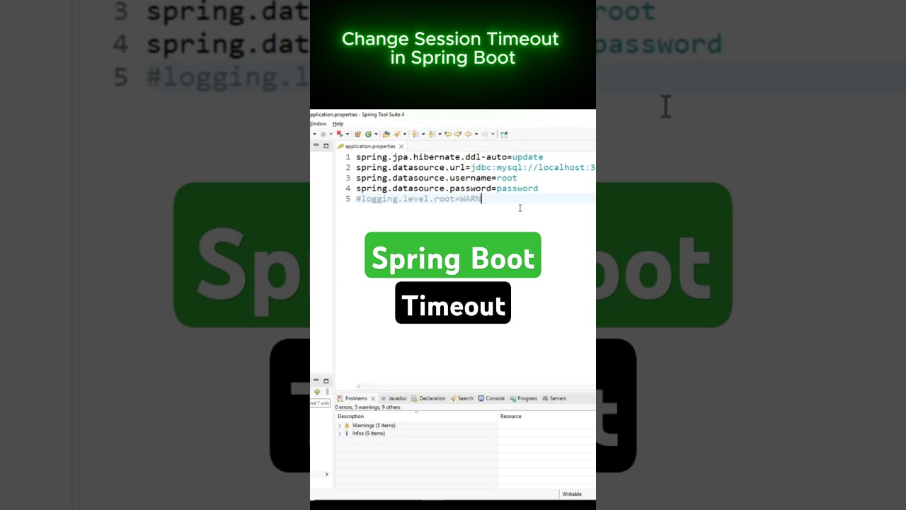 Change Session Timeout in Spring Boot #springboot #javaprogramming