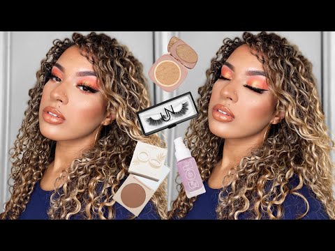 TESTING OUT NEW PRODUCTS | COLOURPOP COCONUT COLLECTION, SOL BODY HIGHLIGHTER + UNSCRIPTED BEAUTY
