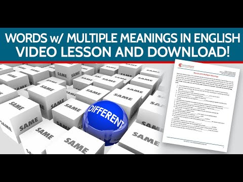 Learn English / Aprender Inglés: English Words with Multiple Meanings