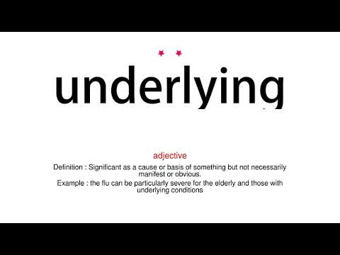 How to pronounce underlying - Vocab Today