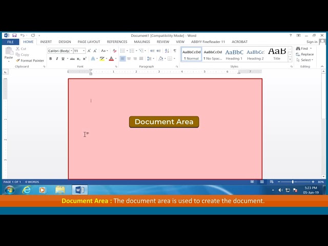 Understanding the Components of the MS Word Window | Galaxy.ai
