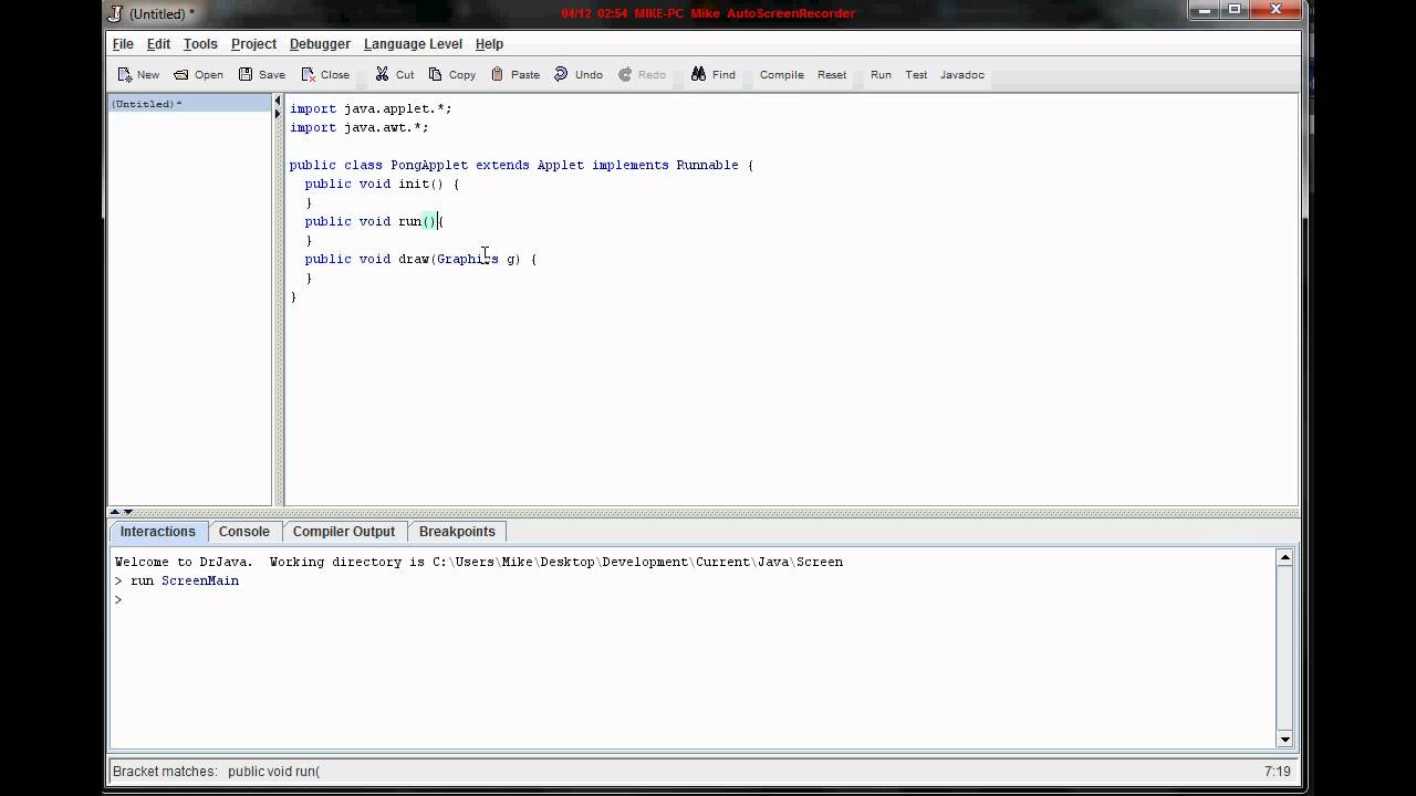 Let's Learn Java - Games - Tutorial 1 - The Bare Bones