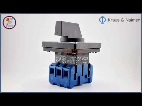 Kraus & Naimer Rotary Cam Switch 690V 32A – Silver/Black Handle KG32B K300-621E
