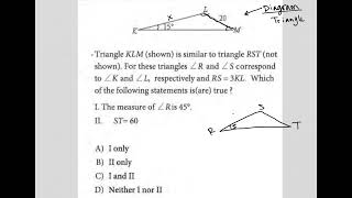 [FREE] In triangle RST, m\angle R > m\angle S + m\angle T. Which must ...
