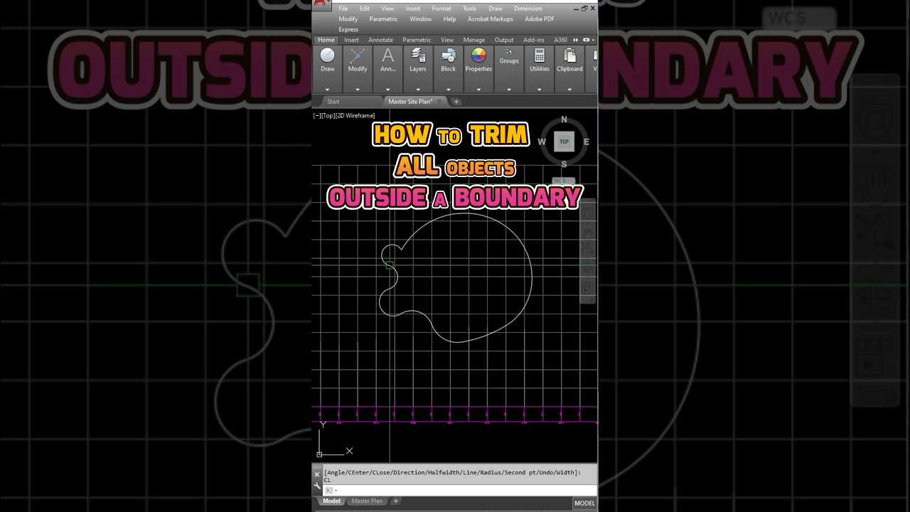 🏢 Master AutoCAD: Trim All Objects Outside a Boundary 🏢