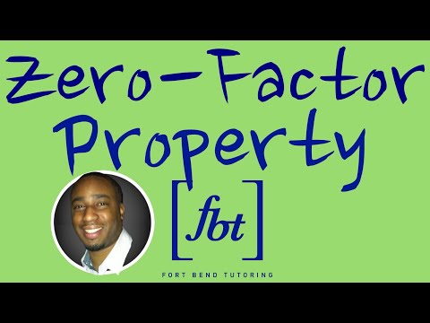 Solving Quadratic Equations: The Zero-Factor Property Pt. 1 [fbt] (The Zero-Product Property)