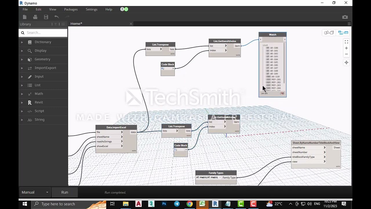Dynamo tutorials - Episode 01 - Basic Sheets