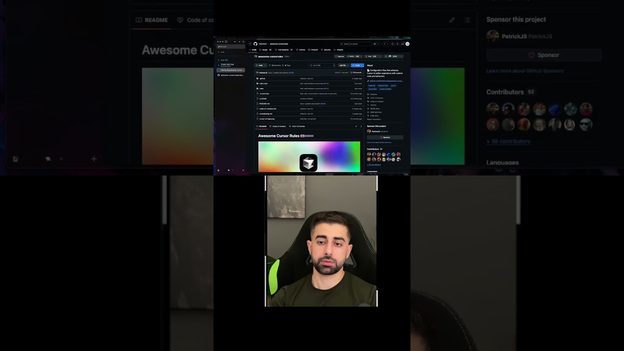 I found cool #github repo for cursor rules #ai #coding