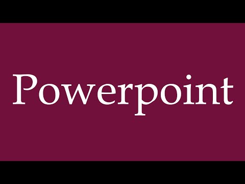 How to Pronounce ''Powerpoint'' Correctly in German