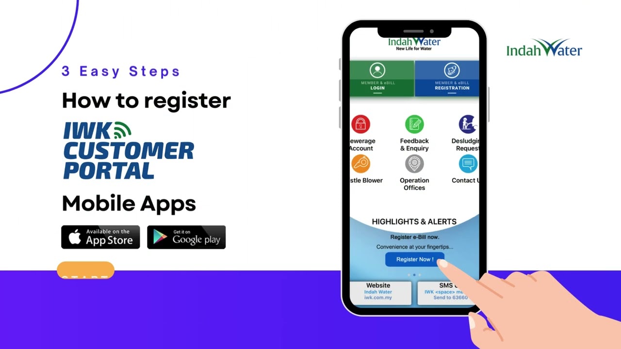 3 Easy step to Register IWK Portal and eBill (English)