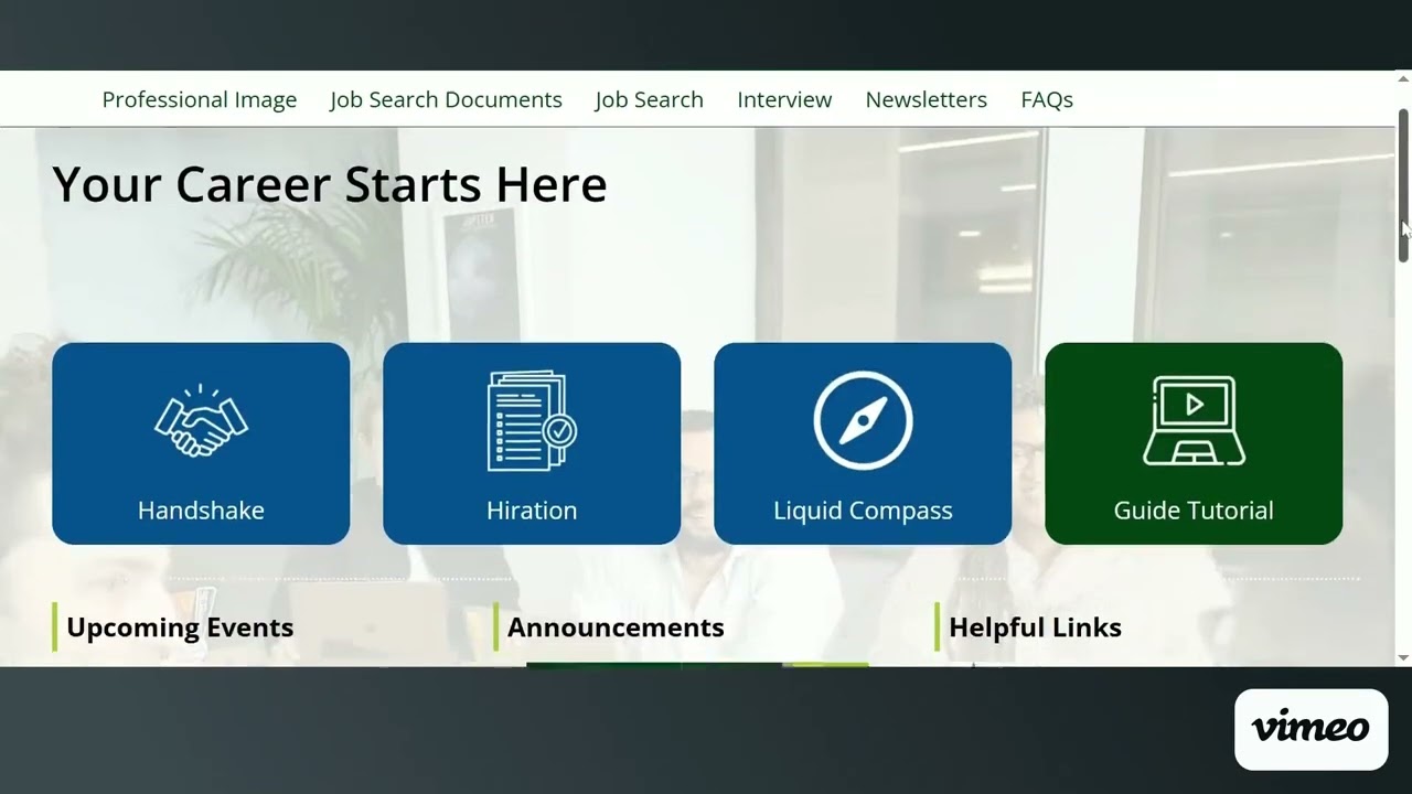 Career Resources Guide Navigation Tutorial