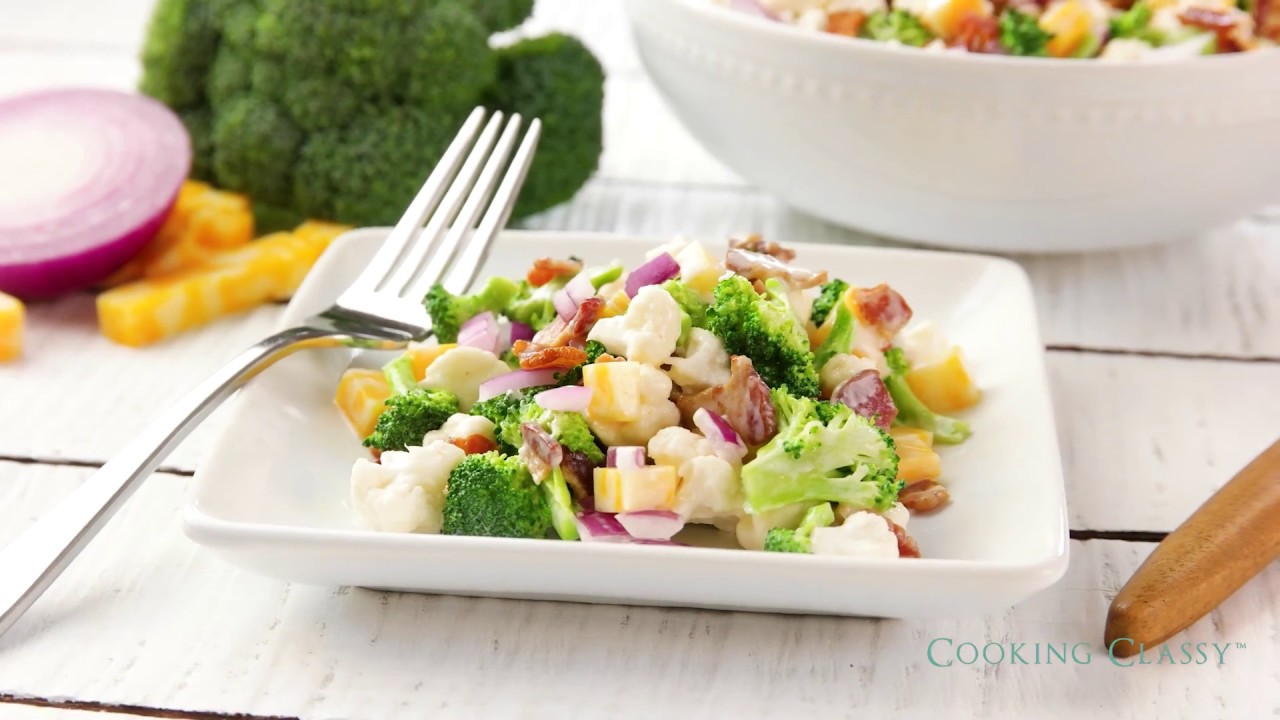 Broccoli and Cauliflower Salad