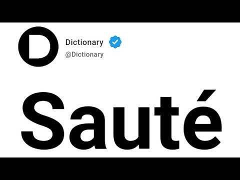 Sauté Meaning In English