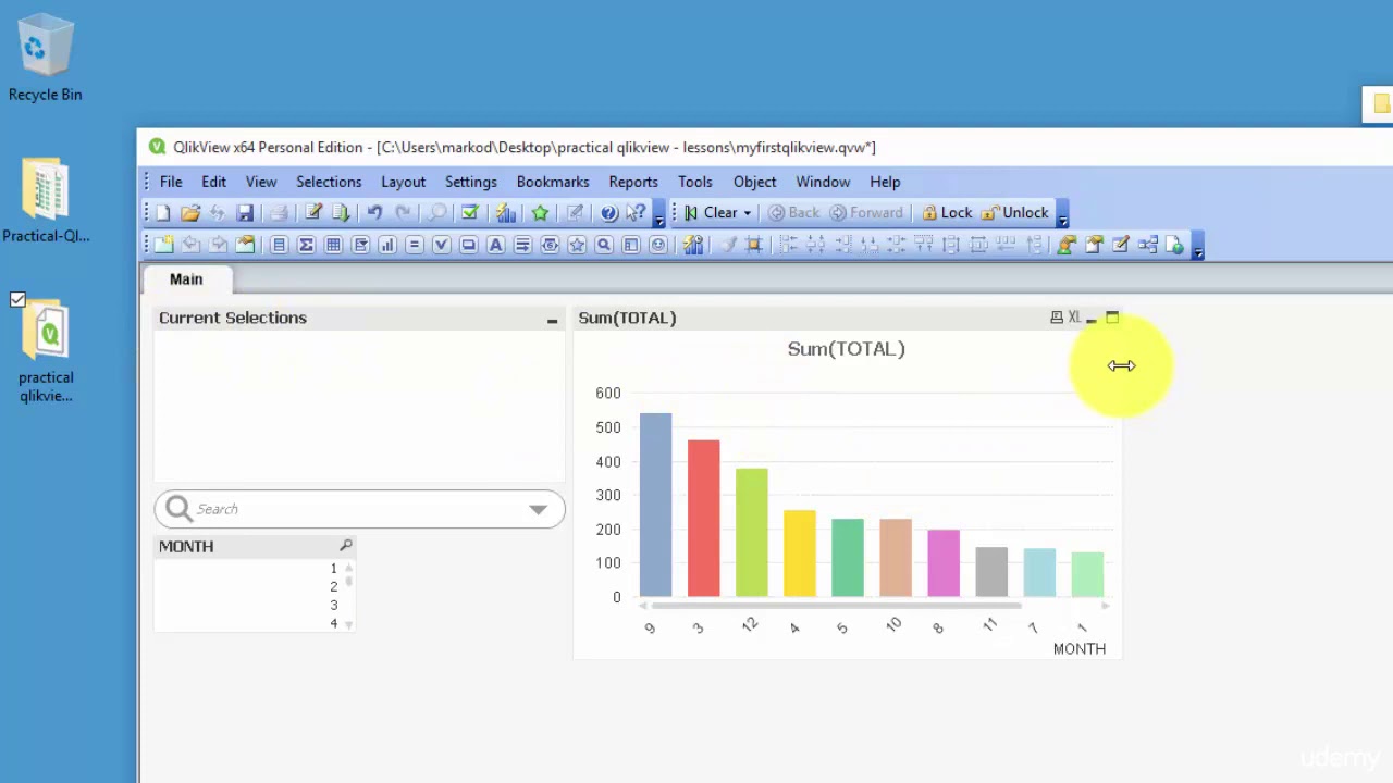 My First QlikView Document - Version 12 - Qlikview Tutorial