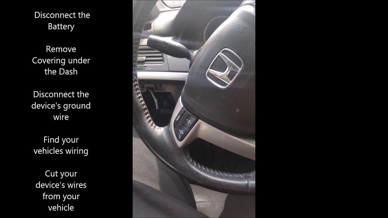 Step by Step Alcohol Interlock Removal