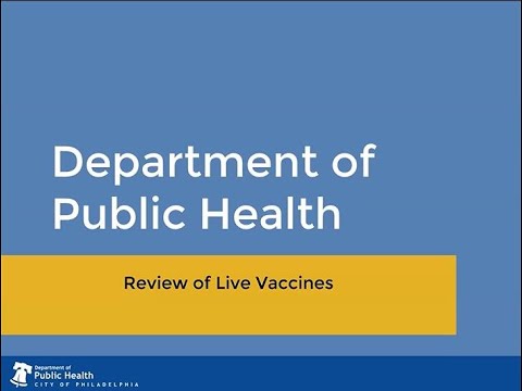 Vaccine Series Pt. 4: Review of Live Vaccines