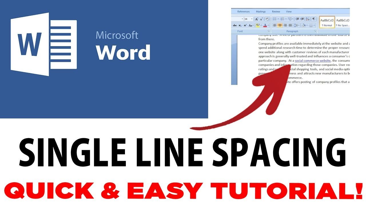 Microsoft Word Single Line Spacing - Quick and Easy Tutorial!