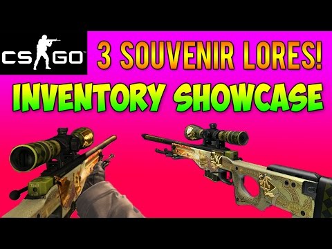 CS GO - 3 Souvenir AWP Dragon Lores! (Expensive Skins Inventory Showcase)