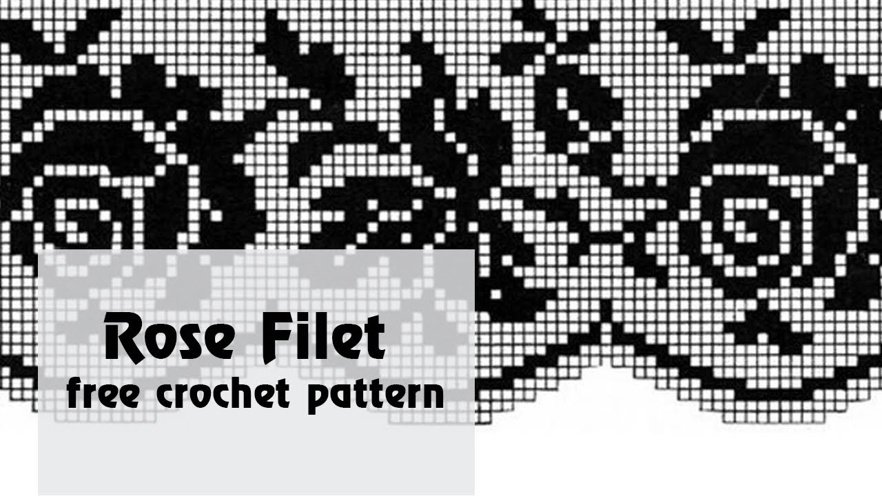 Rose filet crochet pattern - free crochet pattern