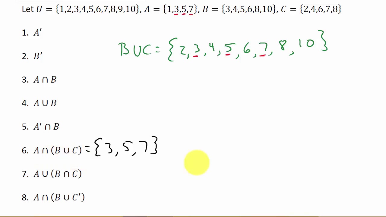 Sets: Union, Intersection, Complement