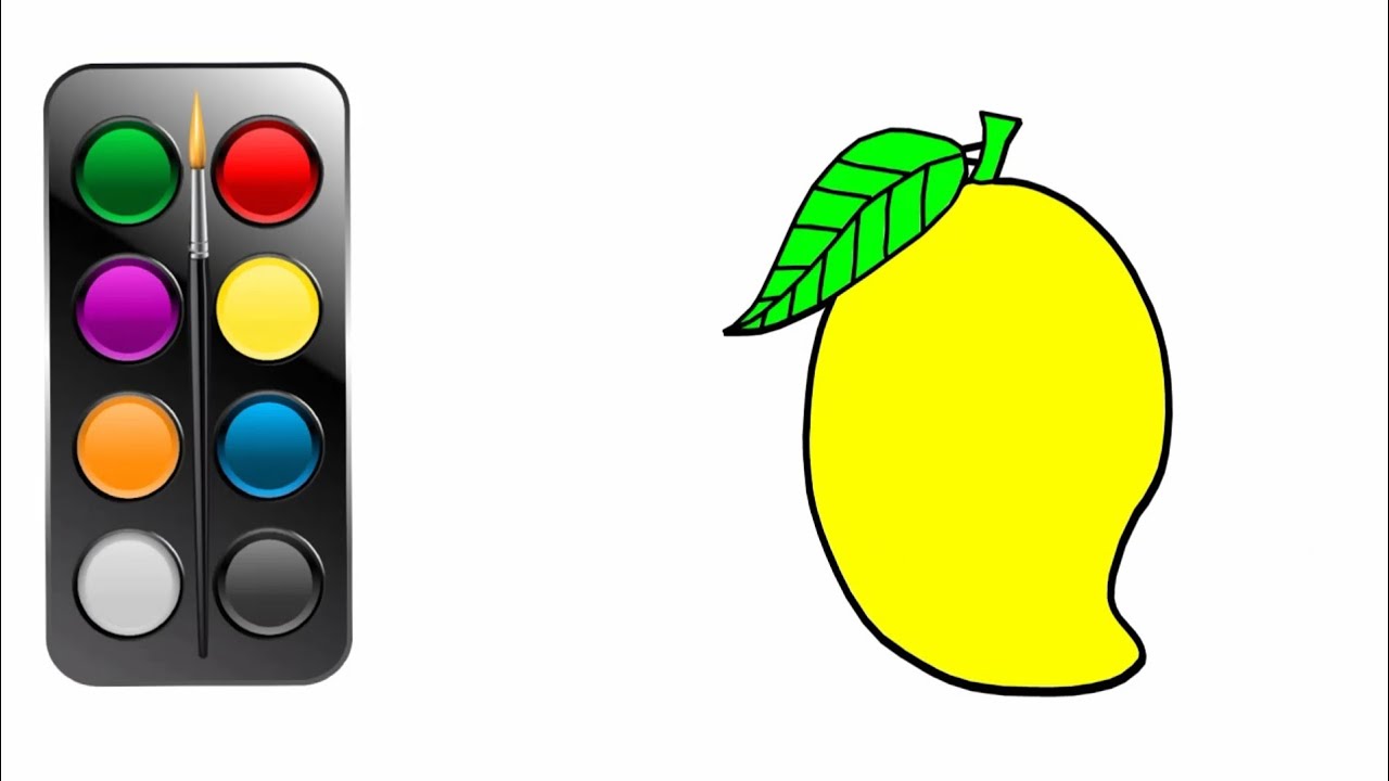 Mango Coloring Page | Learn Colour | Drawing For Kids | Easy4Kids