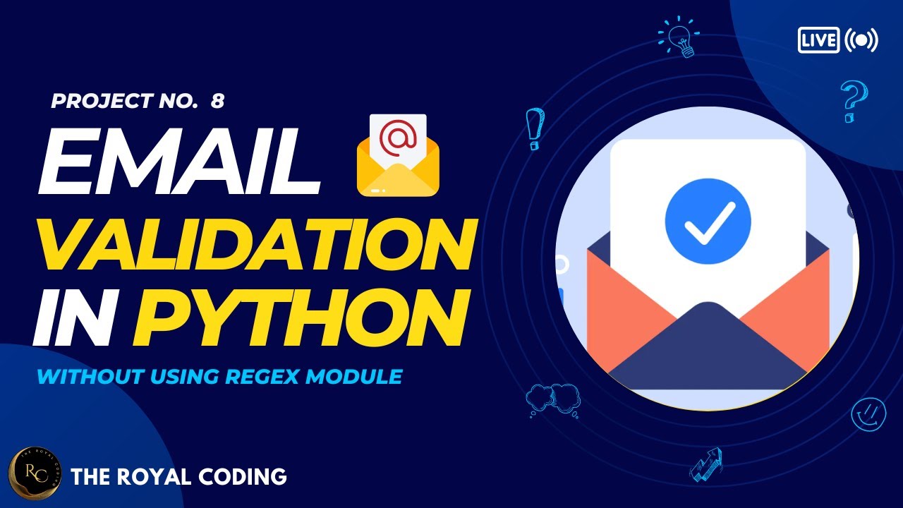 Check Validate E-Mail Address in Python | Python Validate E-Mail Project | Python for Beginners #yt